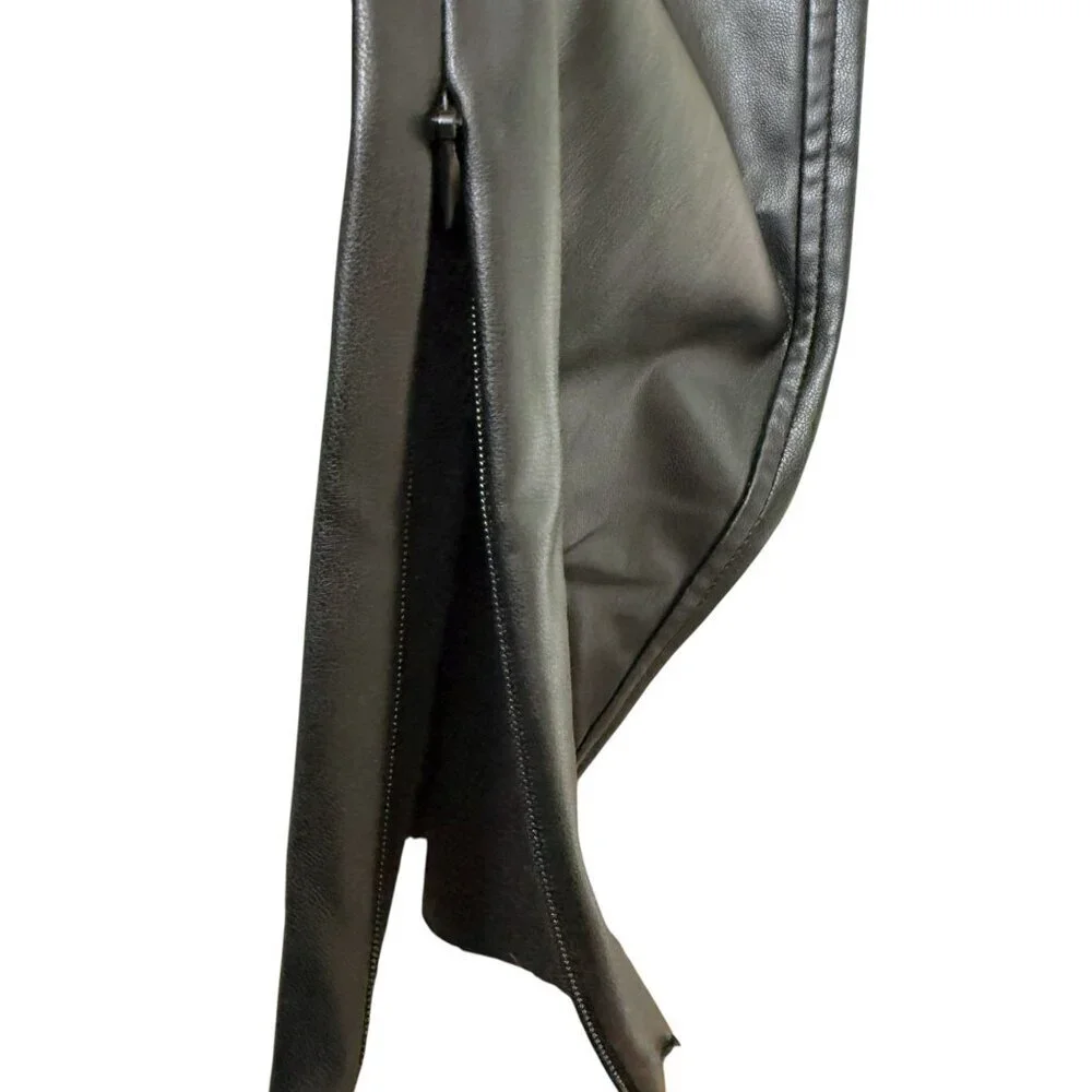 Zara | Pants & Jumpsuits | Zara Faux Leather Black Pants Xxl Womens ...